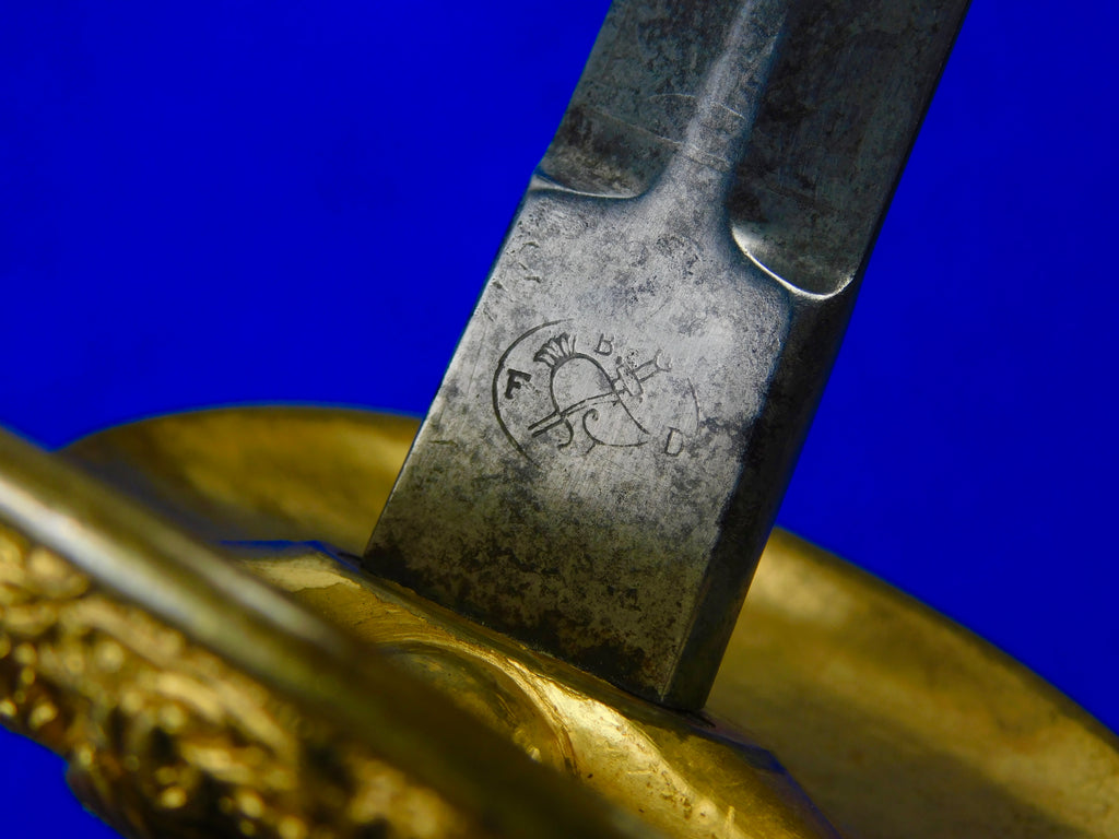 Antique 19C US Model 1860 Presentation Engraved 1877 Dated Sword w/sca ...