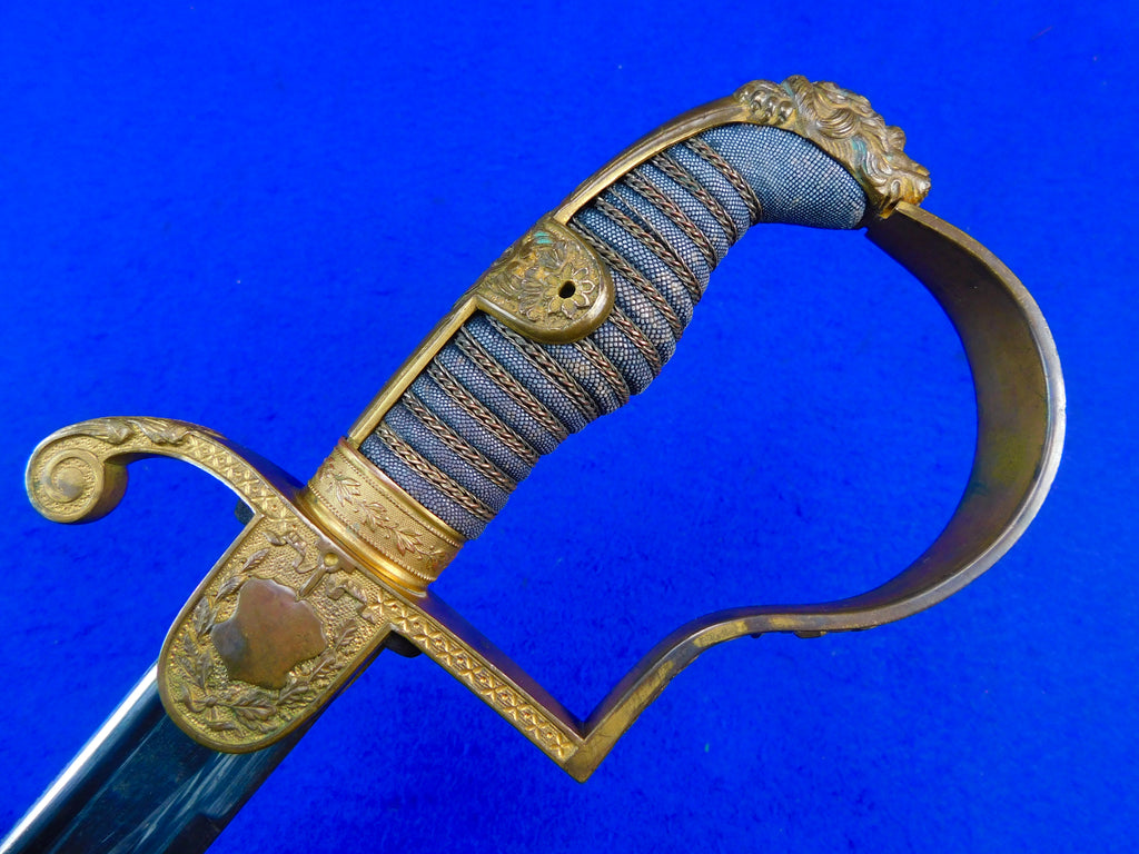 Antique German Germany WW1 Grosser Size Lion Head Artillery Sword w/ S ...