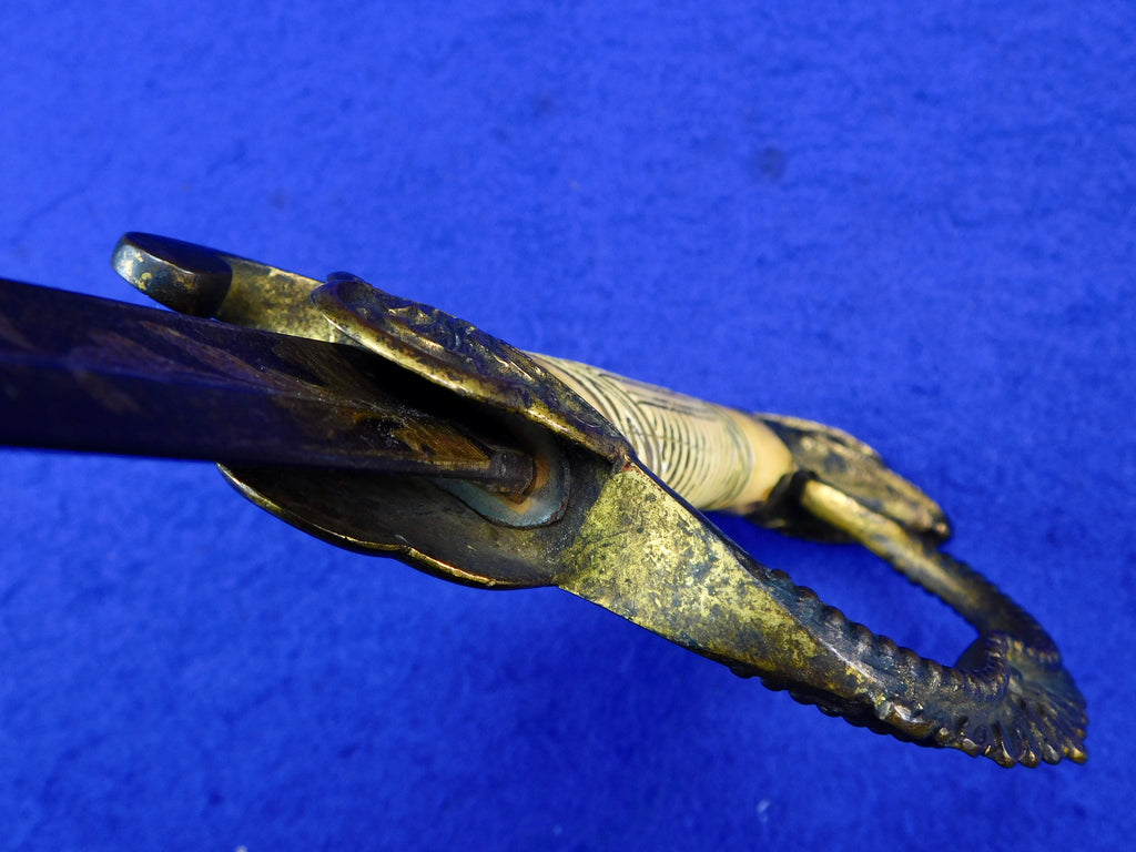 Antique US Civil War Engraved Eagle Head Officer's Sword w/ Scabbard ...