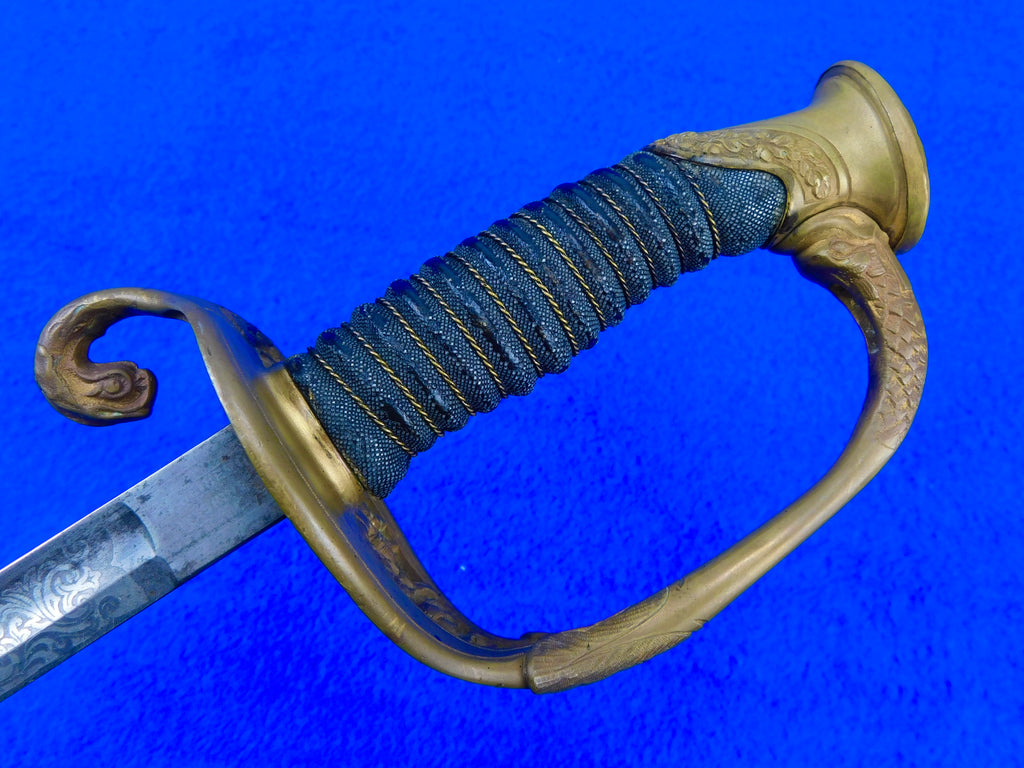 Antique US WW1 USRCS Revenue Cutter Service Engraved Sword w/scabbard ...
