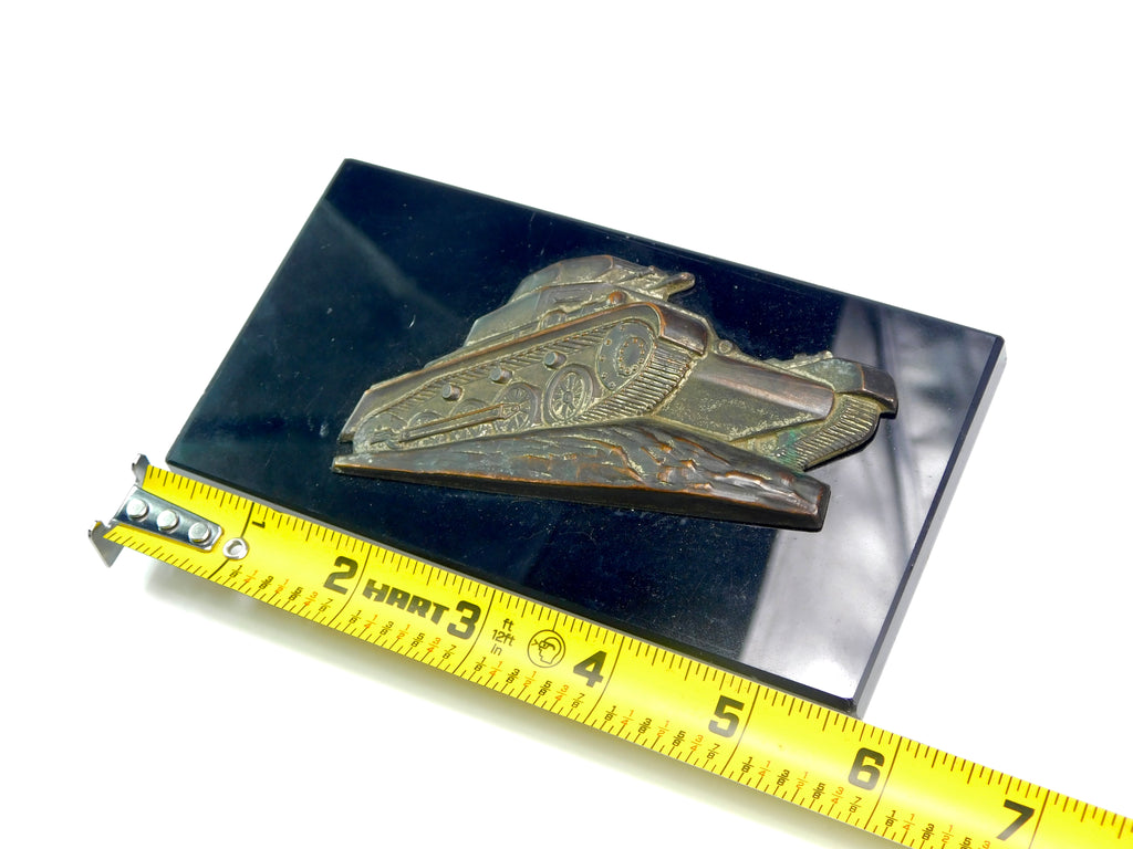 German Germany Antique WW1 WW2 Tank Bronze Plaque Military Home Decor ...