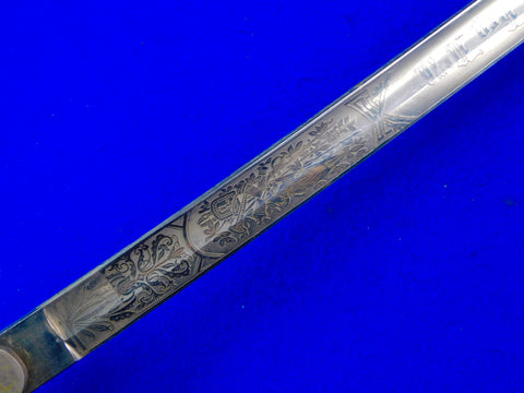 German Germany WW1 Engraved Regimental Marked Artillery Officer's Swor ...
