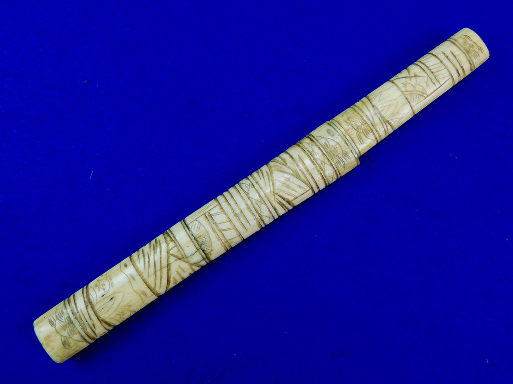 Japanese Japan Antique WW1 Carved Handle Tanto Fighting Knife Short Sw ...