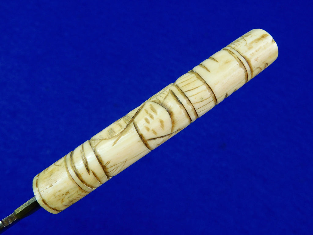 Japanese Japan Antique WW1 Carved Handle Tanto Fighting Knife Short Sw ...