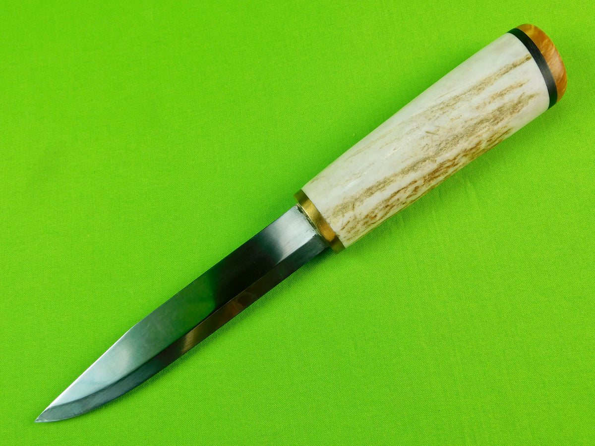 Vintage Morakniv Sweden Swedish Mora Large Stag Hunting Knife w/ Sheat ...