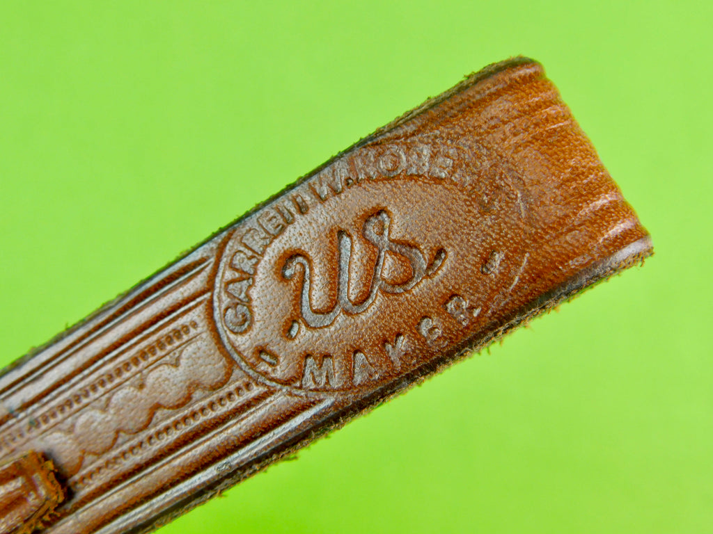 Old Landers Frary & Clark Aetna Works Bowie Carved Knife w/ custom She ...