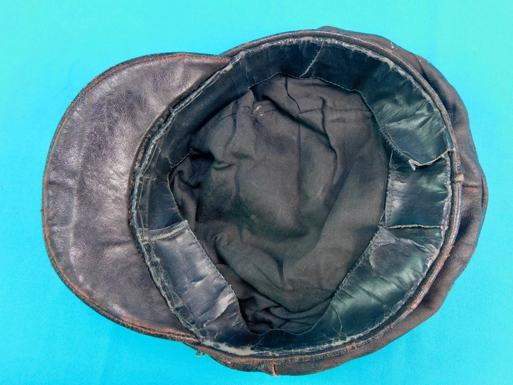 Soviet Russian Russia pre WW2 Officer's Brown Leather Visor Hat Cap Re ...