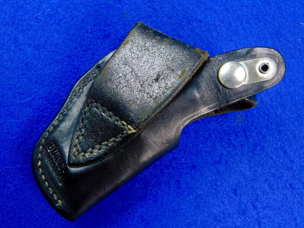 Vintage US Bianchi Smith & Wesson Pistol Revolver Gun Black Leather Ho ...