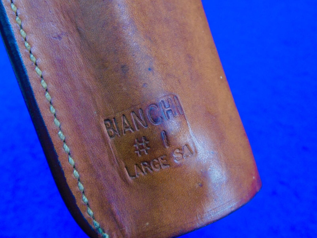 Vintage US Bianchi #1 Large Pistol Revolver Gun Leather Holster ...