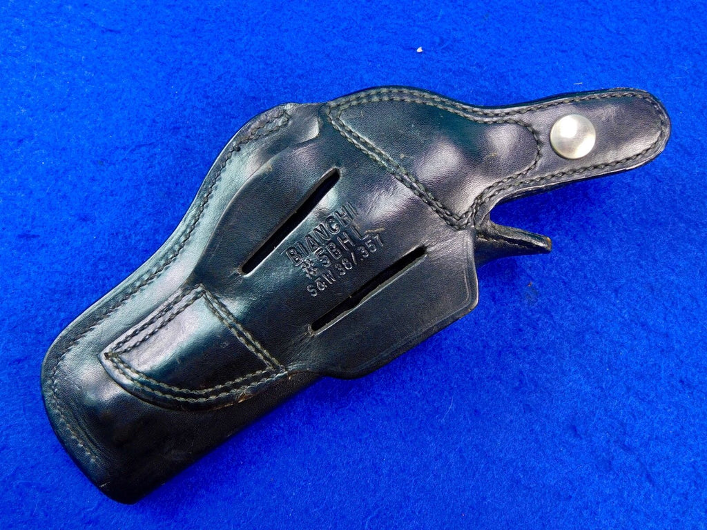 Vintage US Bianchi #5BHL Pistol Revolver Gun Black Leather Holster ...