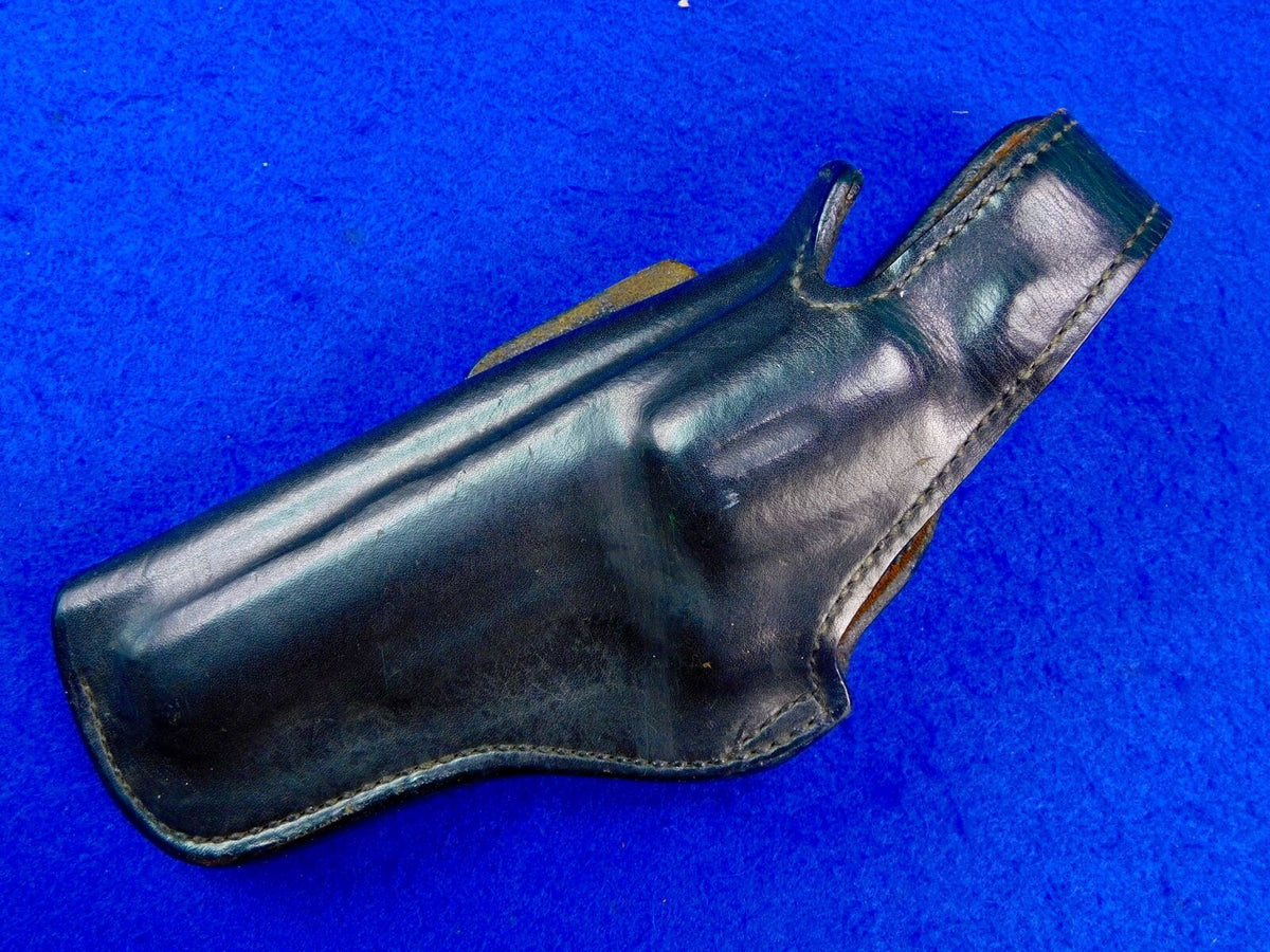 Vintage US Bianchi #5BHL Pistol Revolver Gun Black Leather Holster ...