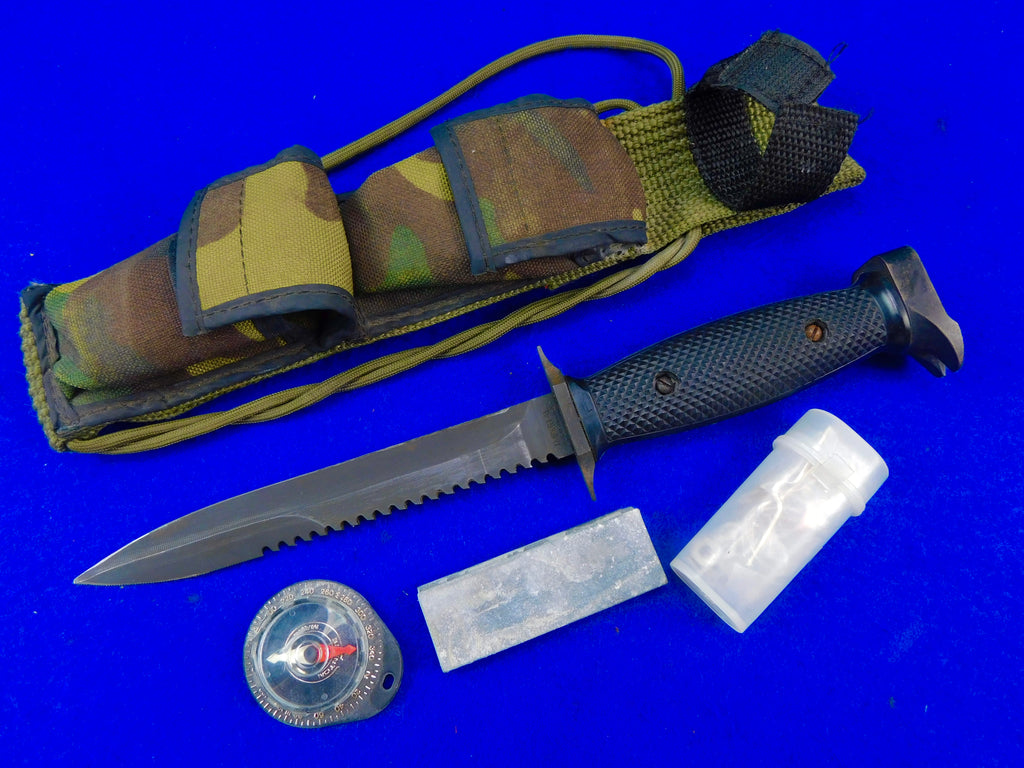 Vintage US Imperial Survival Saw Back Knife w/ Scabbard & Kit – ANTIQUE ...