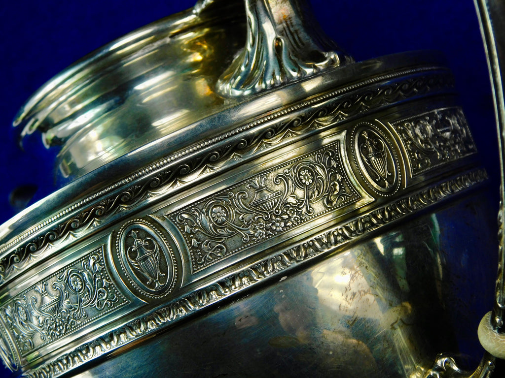 US WW2 Vintage Sterling Silver USS Dearborn Navy Naval Decor Large Tea ...