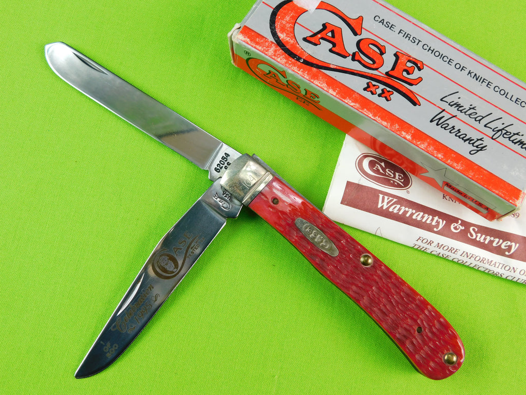 1995 Case XX Bare Head Redbone Trapper 62054 Limited Low # Folding Poc ...