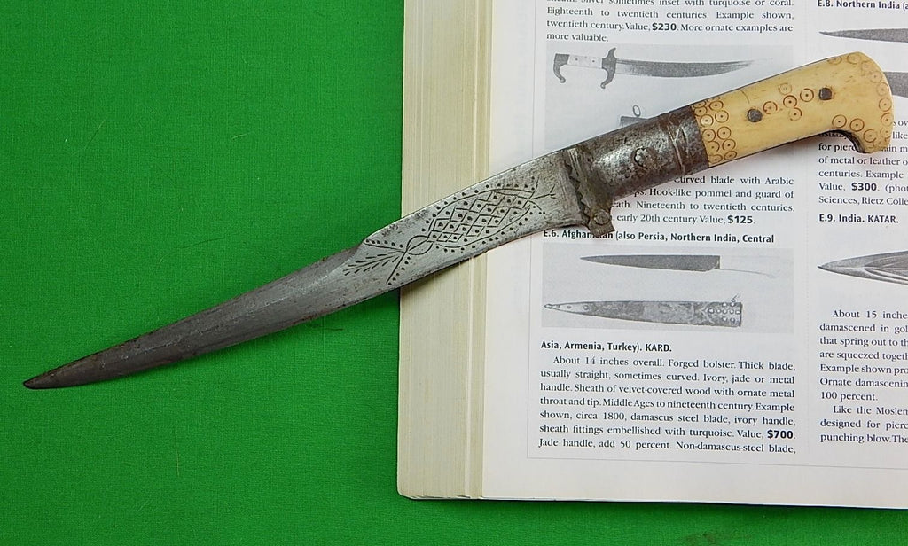 Antique Old 19 Century Afghanistan Armenia Turkey Kard Engraved Fighti ...