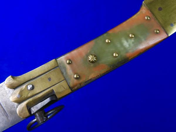 Antique Old Spanish Spain 19 Century Huge Navaja Folding Fighting Knif ...