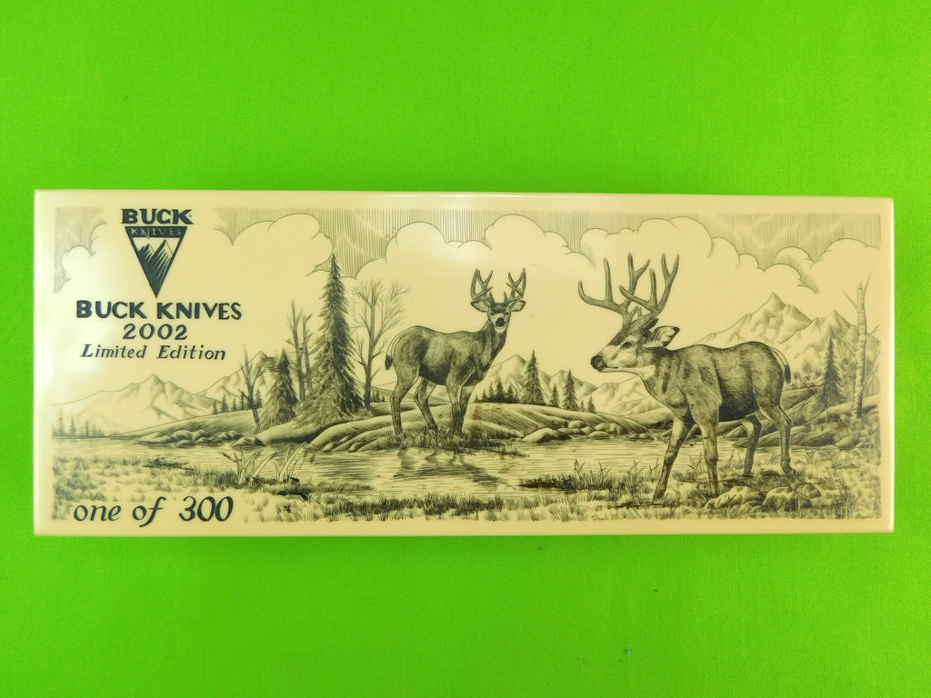 2002 Buck 110 Custom Limited Gold Etched Big Bucks North America Foldi ...