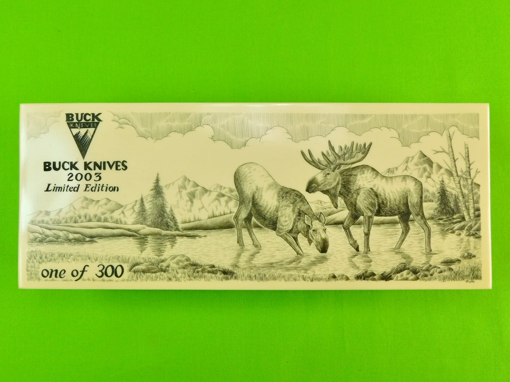2003 Buck 110 Custom Limited Gold Etched Big Bucks North America Foldi ...