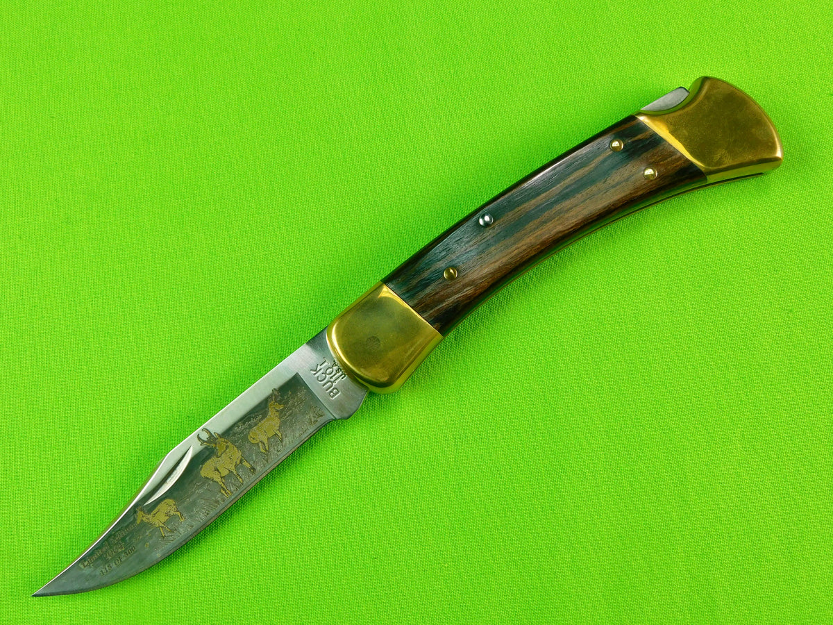 2004 Buck 110 Custom Limited Gold Etched Big Bucks North America Foldi ...