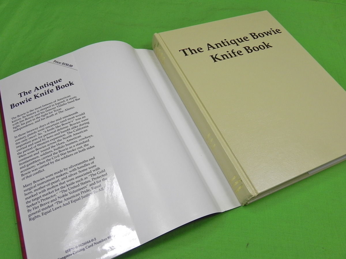 US 1990 Limited Edition THE ANTIQUE BOWIE KNIFE BOOK by Bill Adams # 9 ...