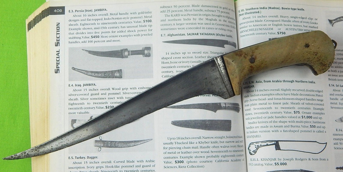 Antique Old Afghanistan India Persia Fighting Knife Yataghan Khyber Pe ...