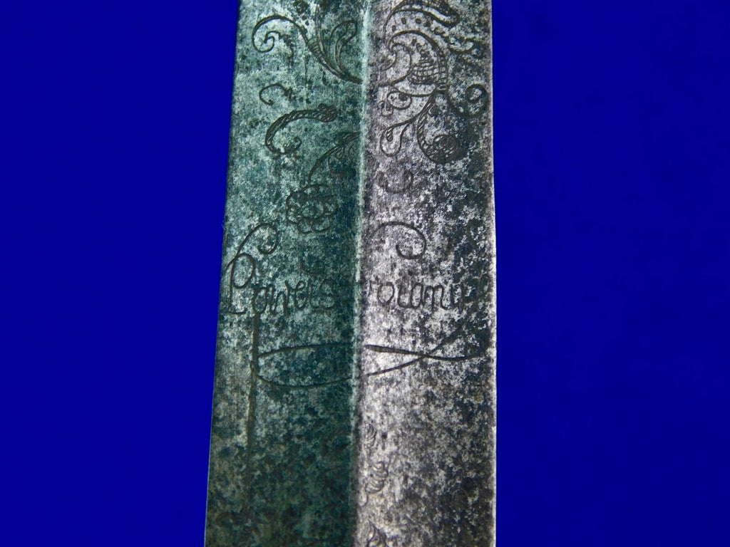Antique 17 Century French France Germany German Engraved Rapier Sword ...