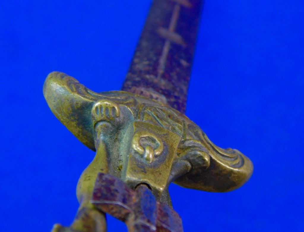 Antique 18 Century France French Cannoneers Figural Handle Stiletto Da ...