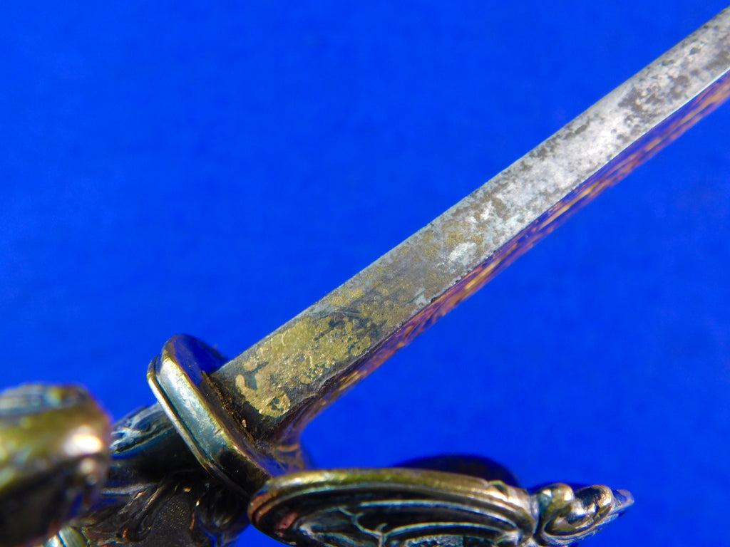 Antique 18 Century German Germany Engraved Chiseled Blade Hunting Dagg ...