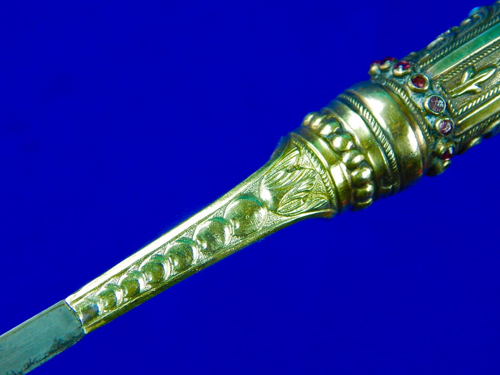 Antique 19 Century Middle East Turkish Silver Yatagan Dagger Knife w ...