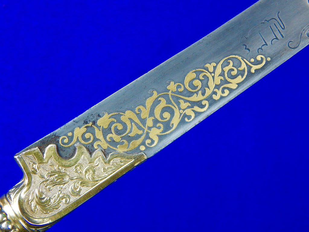 Antique 19 Century Middle East Turkish Silver Yatagan Dagger Knife w ...