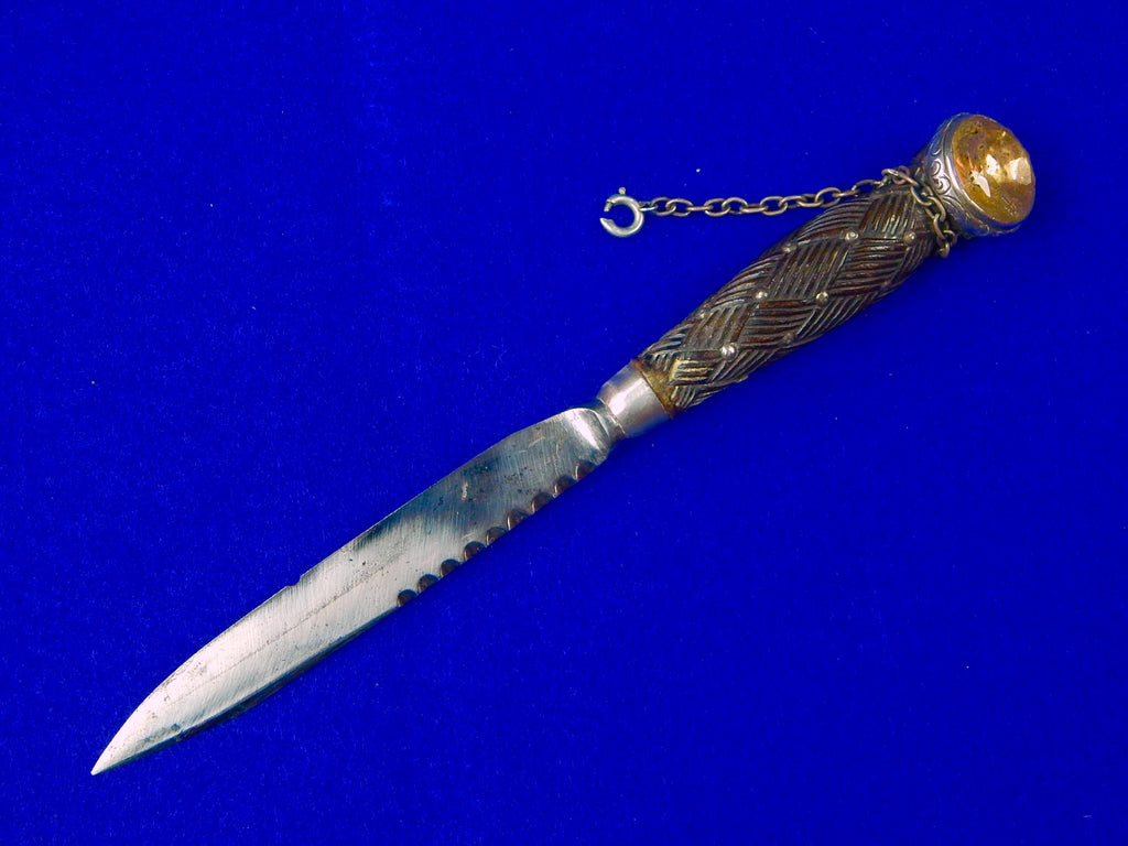 Antique 19 Century Scottish British Kerr Clan Skean Dubh Dirk Dagger K ...