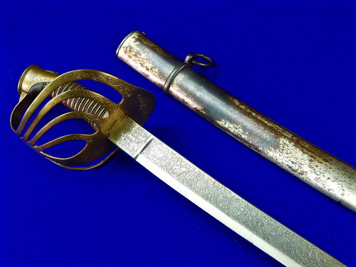 Antique French France Spanish Spain Blade 19 Century Cavalry Sword wit ...