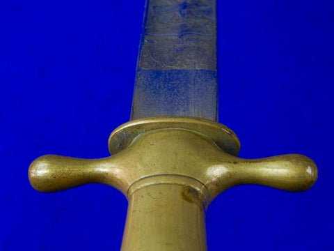 Antique Germany VERY RARE German 19 Century Jager Short Sword Dagger w ...
