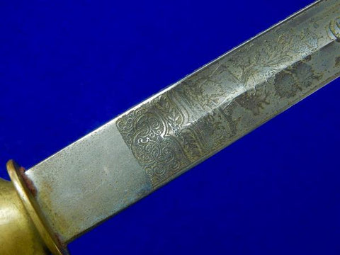Antique Germany VERY RARE German 19 Century Jager Short Sword Dagger w ...