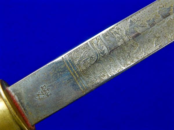 Antique Germany VERY RARE German 19 Century Jager Short Sword Dagger w ...