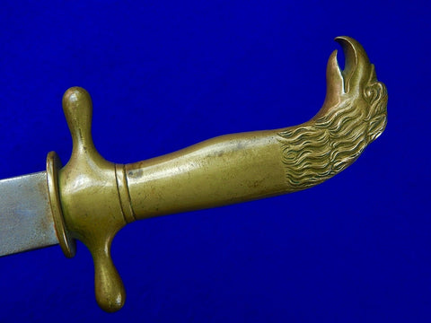 Antique Germany VERY RARE German 19 Century Jager Short Sword Dagger w ...