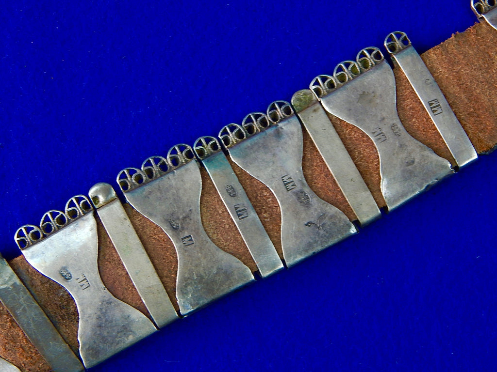 Antique Imperial Russian Russia 1895 Silver Niello Caucasian Kindjal B ...