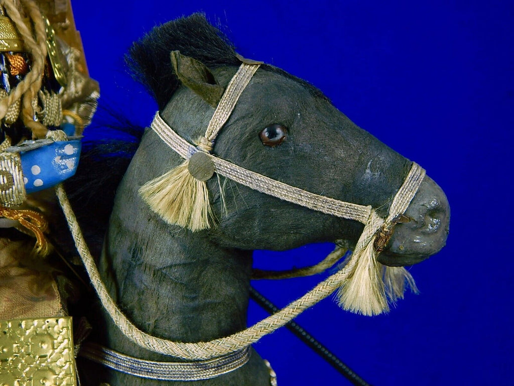 Antique Japanese Japan Samurai Warrior Musha Armor Yoroi Doll Uma Hors ...