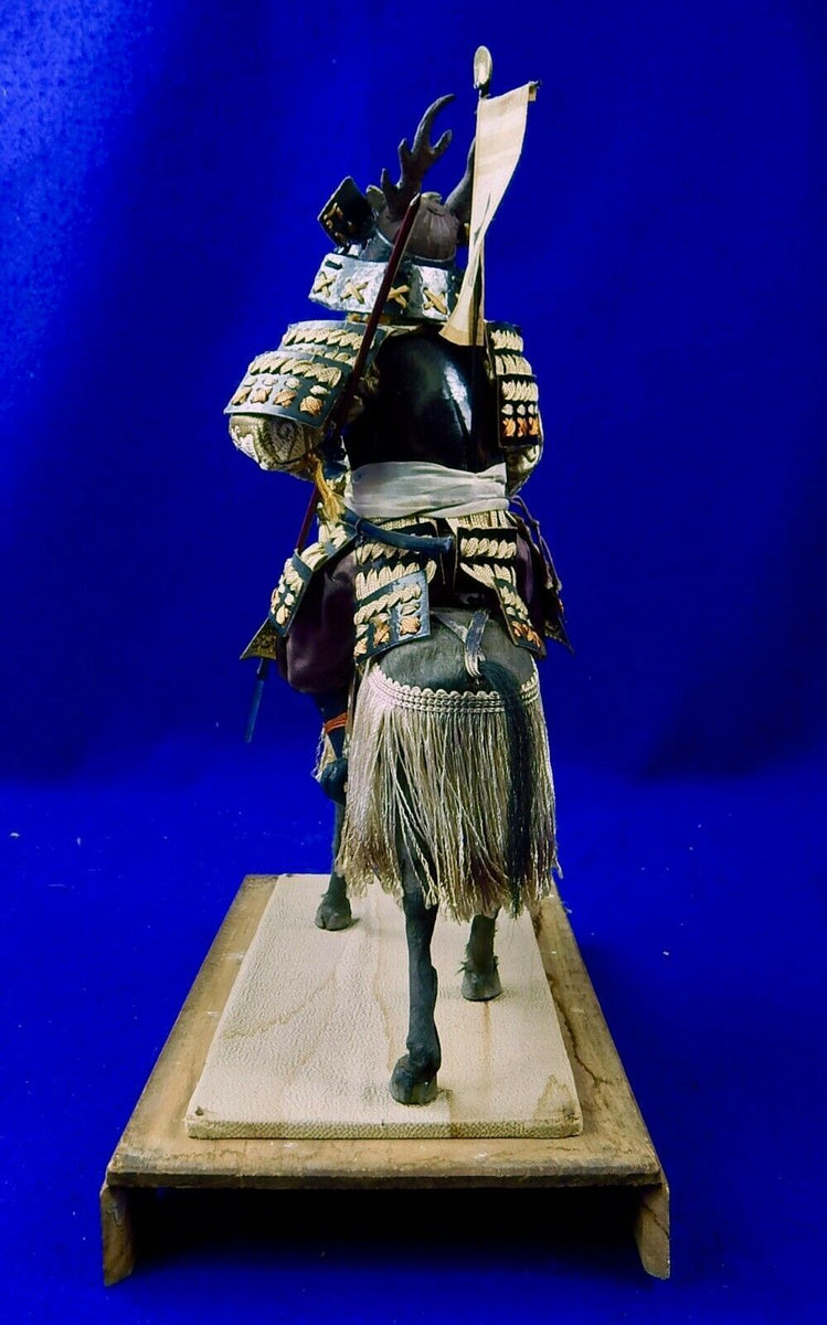 Antique Japanese Japan Samurai Warrior Musha Armor Yoroi Doll Uma Hors ...