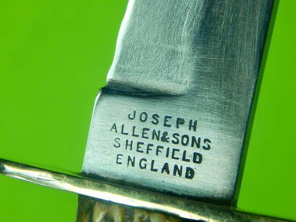Antique Joseph Allen & Sons Sheffield England Non-XLL Hunting Fighting ...