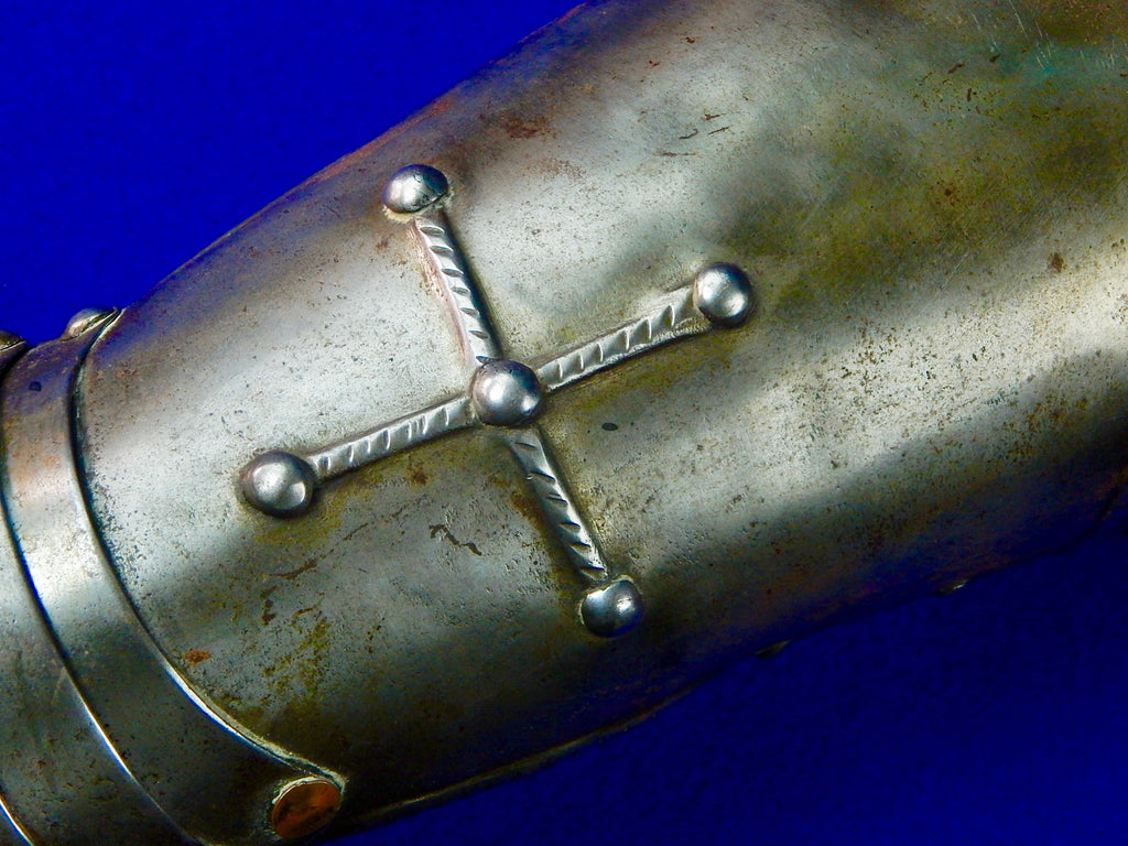 Antique Old 16-17 Century Pair of Armored Armor Fingered Gauntlets Gau ...