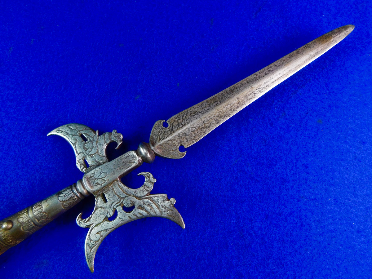 Antique Old 17 Century French France Italy Italian Halberd Spear ...