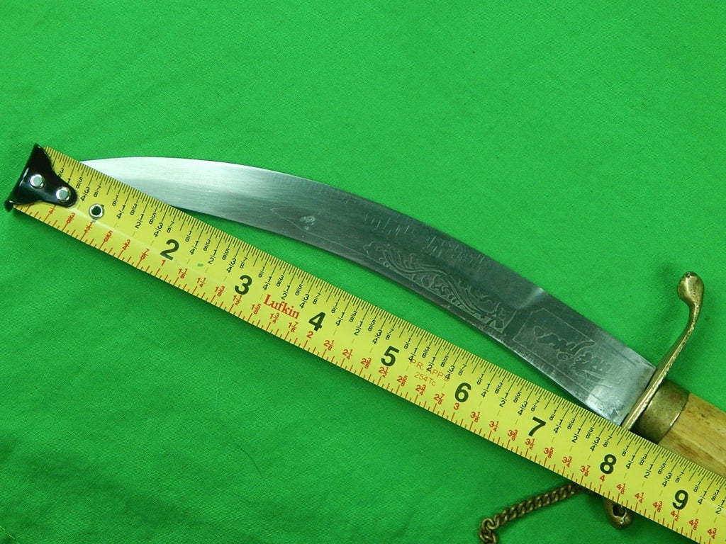 Vintage Antique Old Spanish Spain Curved Military Fighting Knife w/ Sc ...