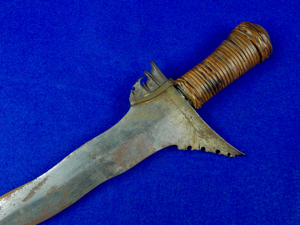 Antique Old Philippines Philippine Moro Kris Curved Blade Sword ...