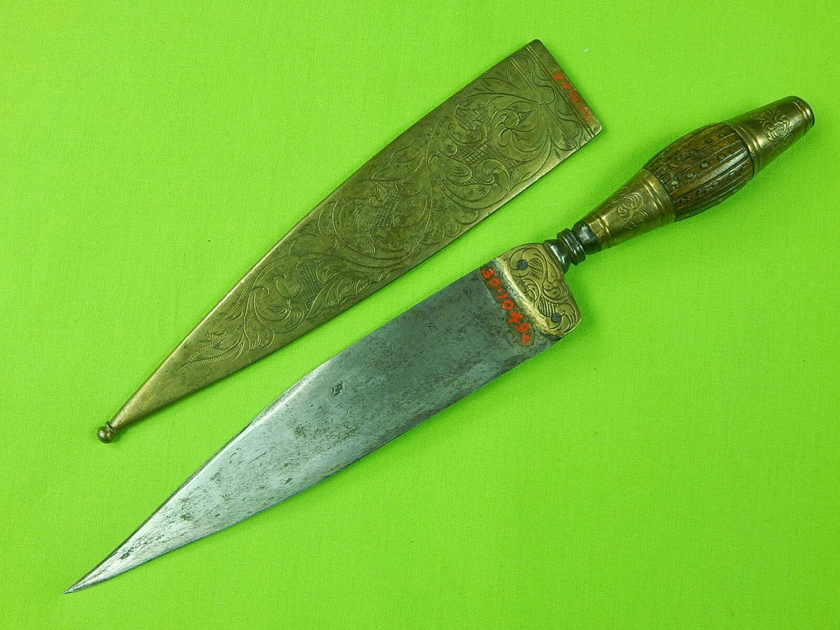 Antique Old Spanish Spain Italy Italian Fancy Dagger Fighting Knife w ...