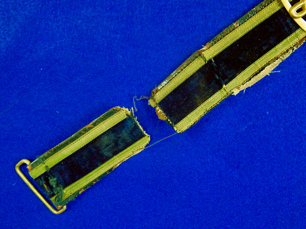 Antique US 19 Century Fraternal Masonic Sword Belt with Hangers Hanger ...