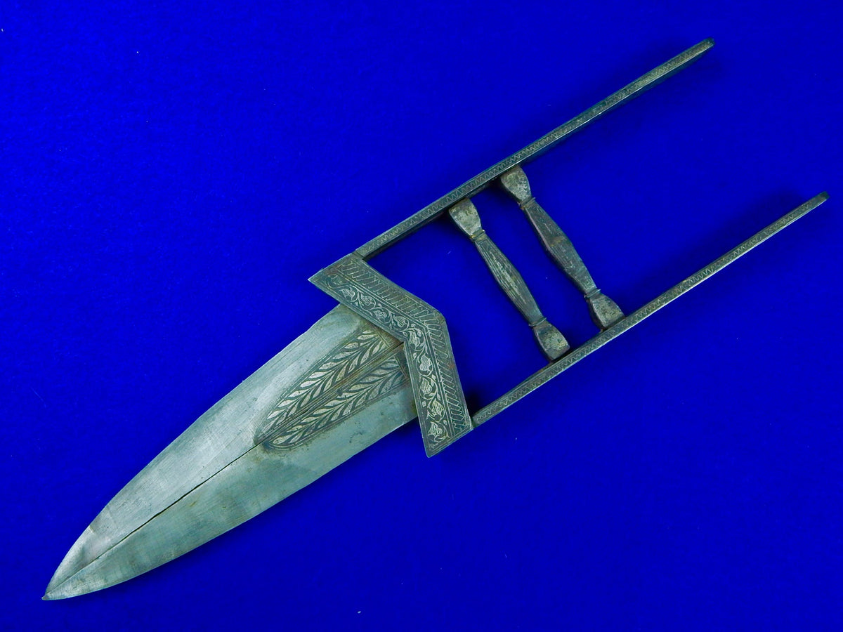 Antique Vintage Old India Indian Scissors Katar Dagger Fighting Knife ...