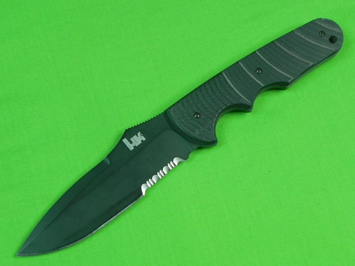 US Early BENCHMADE Heckler & Koch HK Tactical Fighting Knife w/ Sheath ...