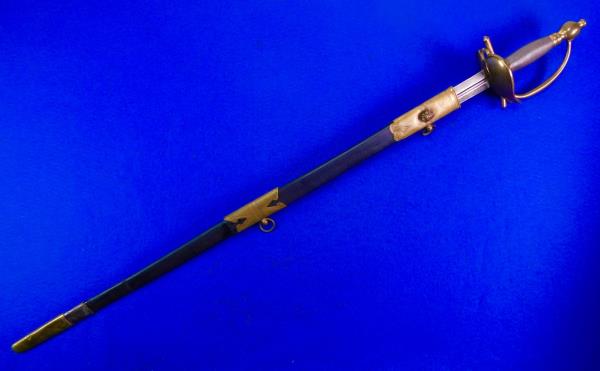 British English 19 Century Model 1796 Engraved Officer's Sword w/ Scab ...