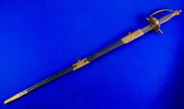 British English 19 Century Model 1796 Engraved Officer's Sword w/ Scab ...